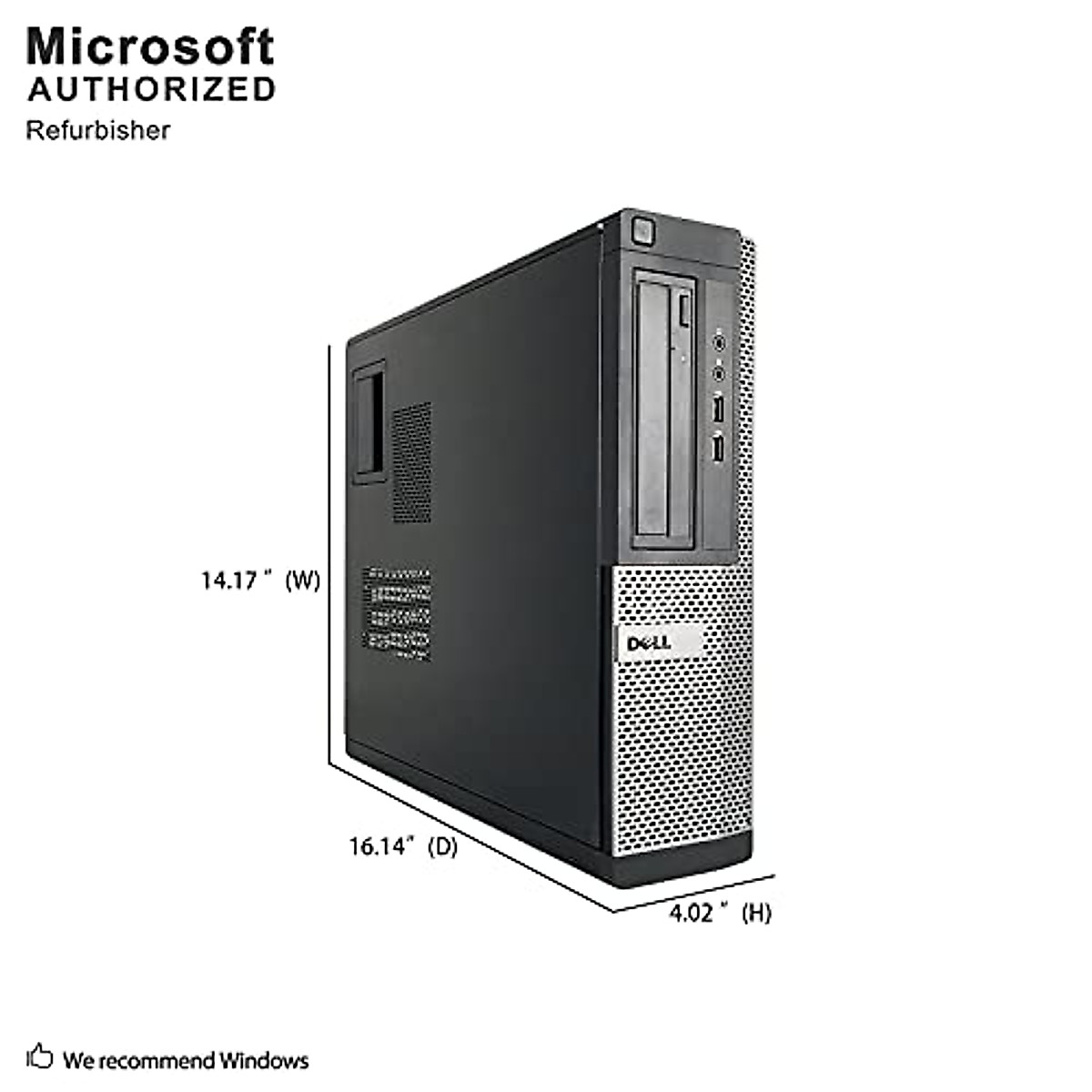 DELL Desktop Computer 3010 Intel Core i3-3220 3.30GHz 4GB DDR3 Ram 250GB Hard Drive DVD Windows 10 Pro (Renewed)']