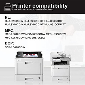 TN433BK TN433 Toner Cartridge (Black, 2-Pack) Compatible TN-433 Replacement for Brother HL-L8260CDW L8360CDW L9310CDW L9310CDWT DCP-L8410CDW MFC-L8690CDW L9570CDWT Printers-Sold by HNSMGS