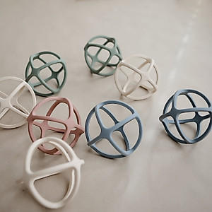 mushie Silicone Baby Teether Ball Toy (Dried Thyme)