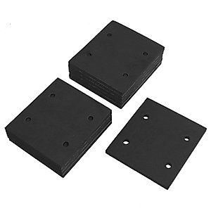 Luomorgo 10 Pcs Black Square Foam Adhesive Foam Replacement Sander Back Pad Sponge Gasket Rubber