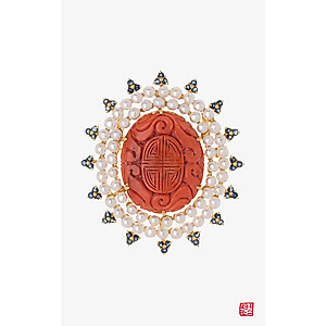 NASCHENKA Traditional Korean Hanbok brooch pin accessories gemstone jewelry for women moms gift