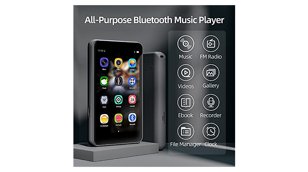 Innioasis S1 64GB MP3 Player with Bluetooth & FM Radio