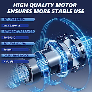 Frifreego Automatic Band Sealer Continuous Heat Bag Sealing Machine, Heavy Duty Horizontal Bag Sealing Machine with Temp&Speed Adjustment, for Kinds of Heat Sealable Bags, Desktop White