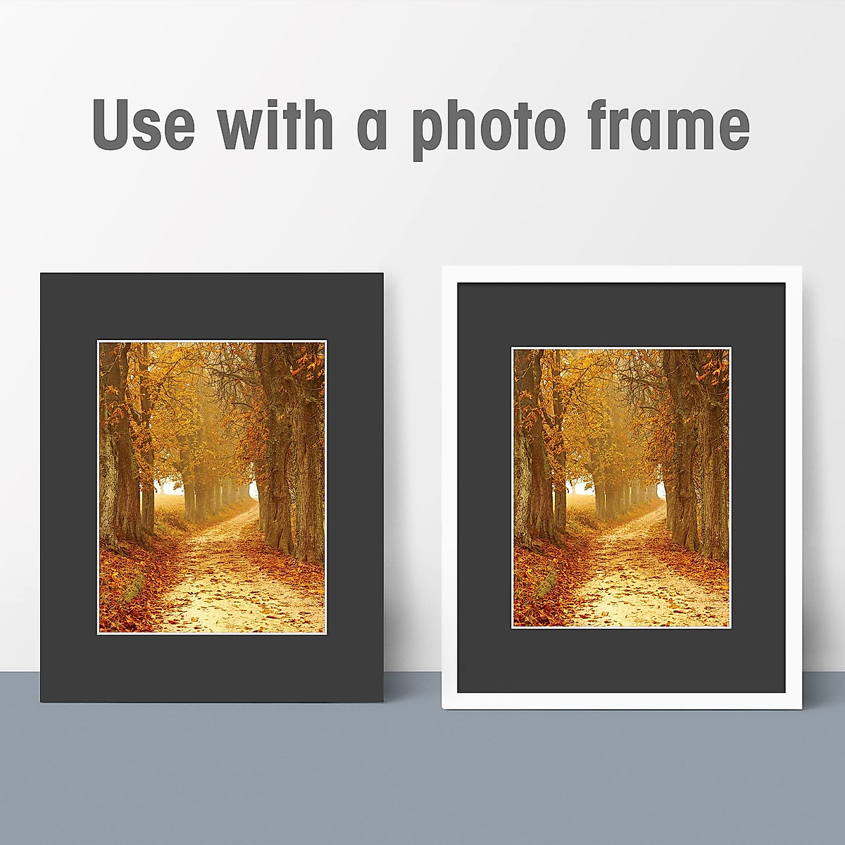 Golden State Art, Pack of 25, Acid-Free Black Pre-Cut 16x20 Picture Mat for 11x14 Photo with White Core Bevel Cut Frame Mattes