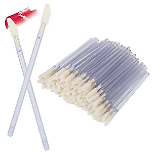 Shintop Disposable MakeUp Lip Brush Lipstick Gloss Wands Applicator Perfect Make Up Tool (100pcs clear)