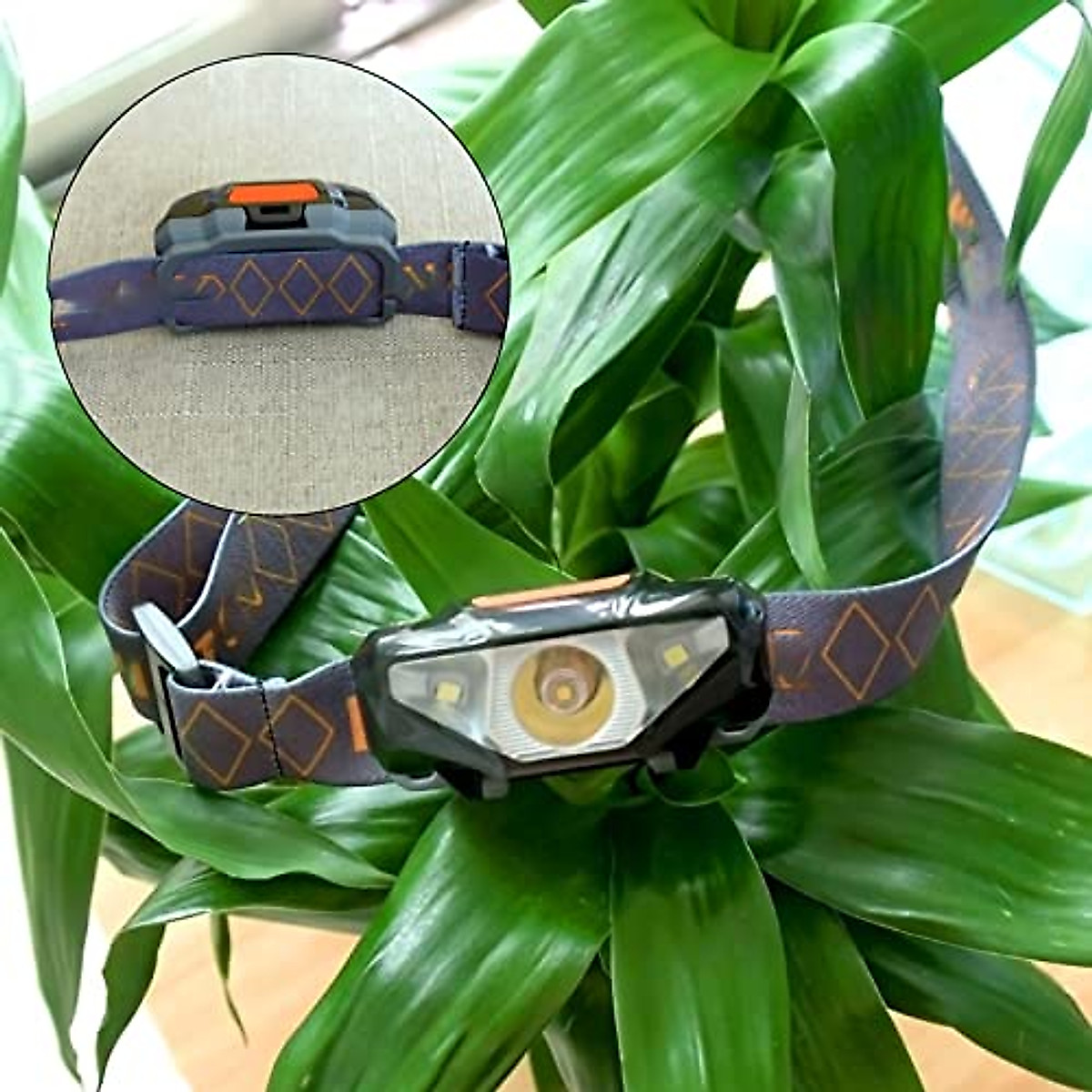 ICOBES Headlamp Mini Head Lamp 3 Modes Waterproof COB LED Flashlight Headlight Headlamp Torch Lanterna with Headband Use