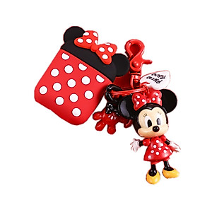 for AirPods Case,Cute Cartoon Headphones Cases for Apple AirPods Protective Shockproof Cover for Apple Airpods 1 & AirPods 2,Red