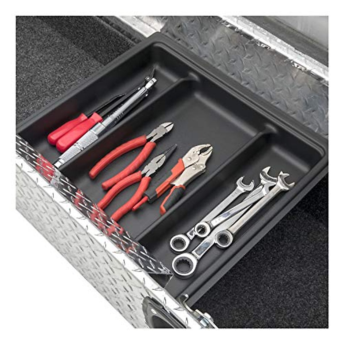 UWS SL-69-LP-R 69" Low Profile Single Lid Crossover Truck Box with Secure Lock Handles and Rails