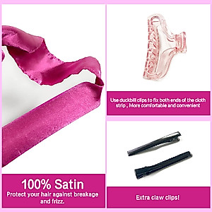 Heatless Hair Curlers Tik Tok Hair Rollers for Long & Short Hair No Heat Curling Rod Headband Silk Curls Sleep in Overnight, Soft Rubber Rollers with Hair Clips & Scrunchie DIY Hair Styling Tools Kit