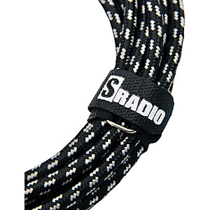 SRADIO Guitar Instrument Cable 20 Foot, AMP Cord Straight 1/4-Inch TS to Straight 1/4-Inch TS Guitar Cable 20FT with Gray Tweed Cloth for Electric Guitar，Bass，Keyboard