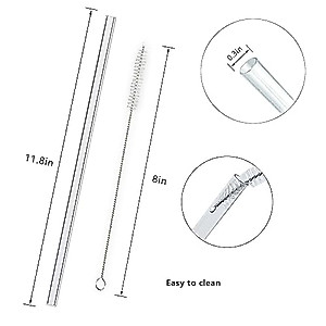 SOEOR Replacement Straw for Stanley 40 oz, 30 oz Cup Tumbler, Set of 8 Reusable Straws with Two Cleaning Brush, straw for 30oz,40oz Tumbler Cup