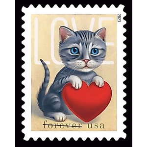 Love 2023 Forever First Class Postage Stamps - Valentine, Wedding, Celebration, Anniversary, Romance, Party 1/2 Sheet (10 Stamps)