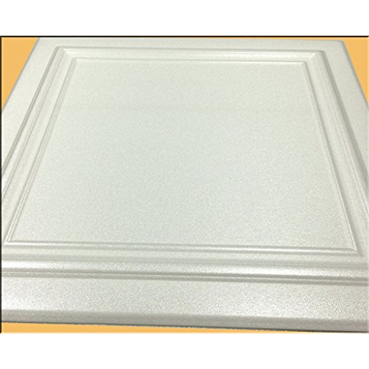 Zeta White (Foam) Ceiling Tile - 100pc Box - Decorative Ceiling Tile Easy Glue up DIY