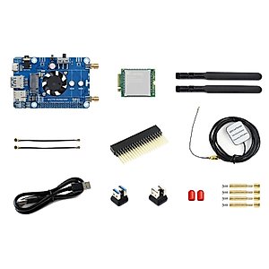 Waveshare SIM7600G-H M.2 4G HAT, Compatible with Raspberry Pi 5/4B/3B/Zero/Zero W/Zero 2W/Pico/Pico W/Pico WH, LTE CAT4 High Speed Global Coverage Multi Band 4G/3G/2G, GNSS