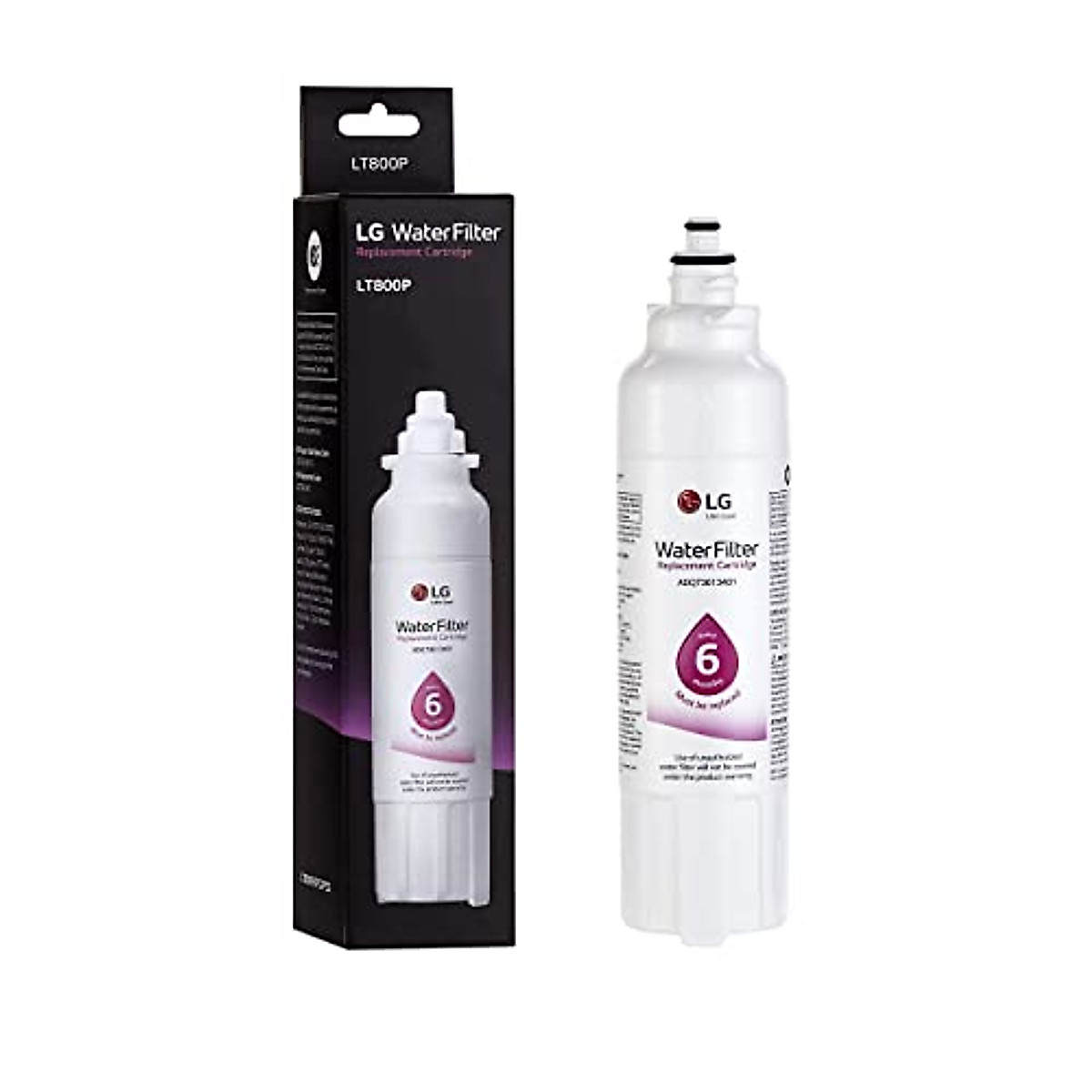 LG LT800P- 6 Month / 200 Gallon Capacity Replacement Refrigerator Water Filter (NSF42 and NSF53) ADQ73613401, ADQ73613408, or ADQ75795104 , White