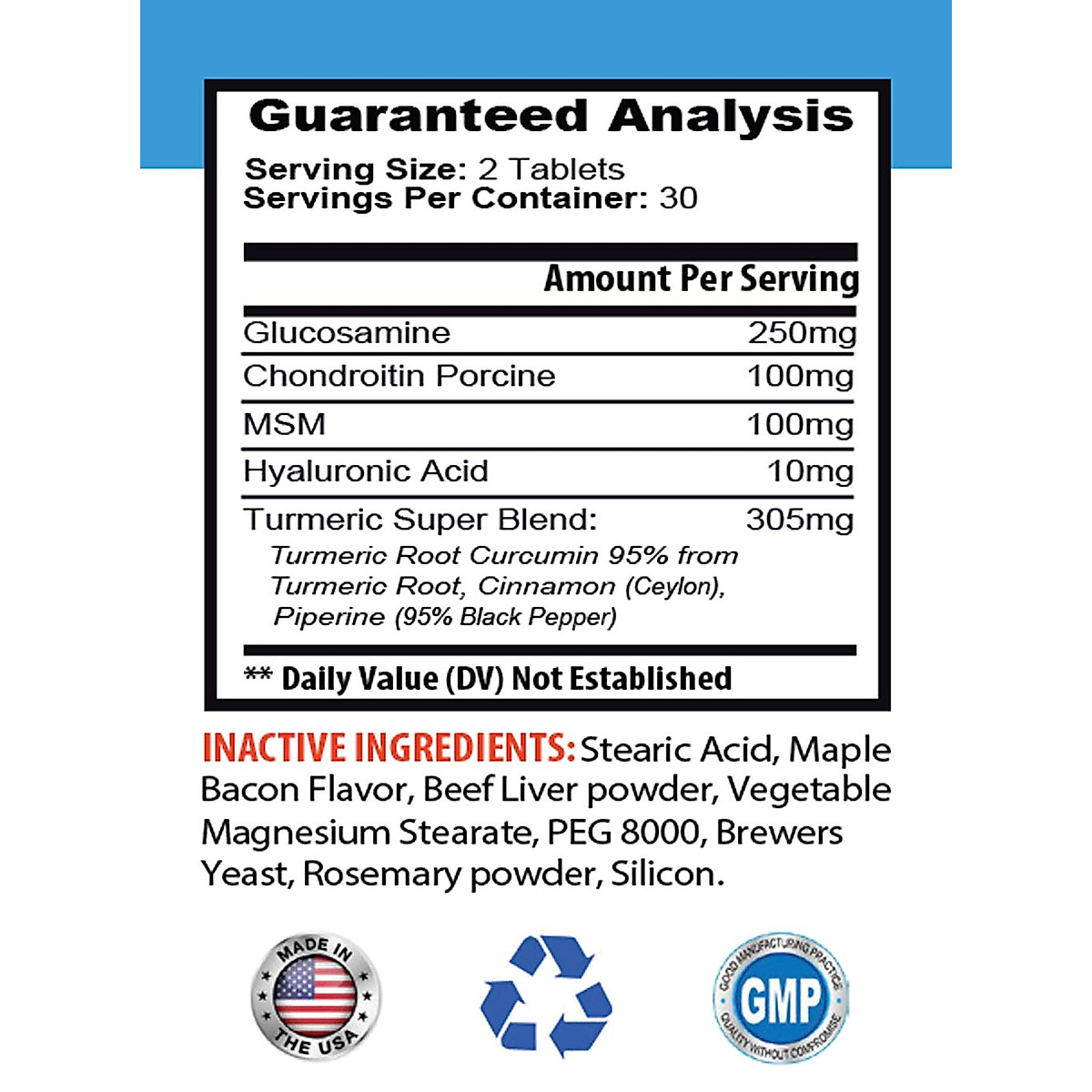 Dog Joint Supplement with tumeric - Dogs Joint Health Complex with Turmeric and MSM - Supports Hips and Joints - Turmeric for Dogs Joints - 1 Bottle (60 Tablets)