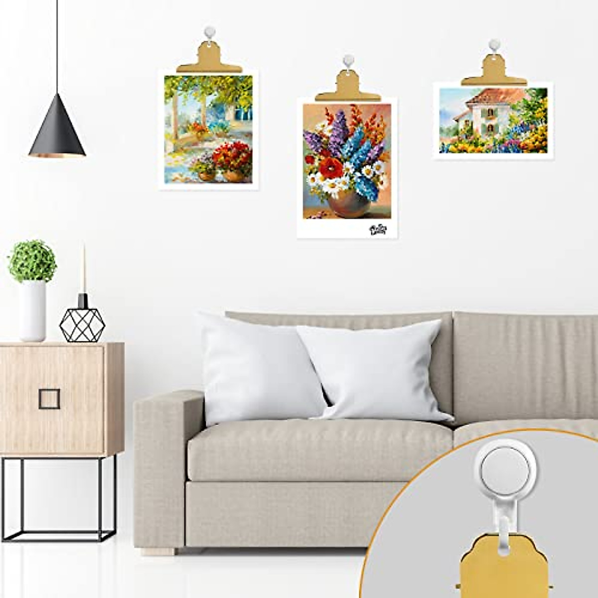 Large Bull Paper Clips Gold, Coideal 3 Pcs 145mm Big Metal File Binder Clip Clamps for Office, Food Bags (5 7/10 Inch)