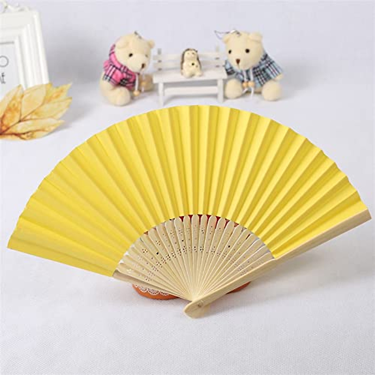 Folding Hand Fan Pattern Folding Dance Wedding Party Lace Silk Folding Hand Held Solid Color Fan веер ручной складной ventilador Decorative Fan (Color : RD)