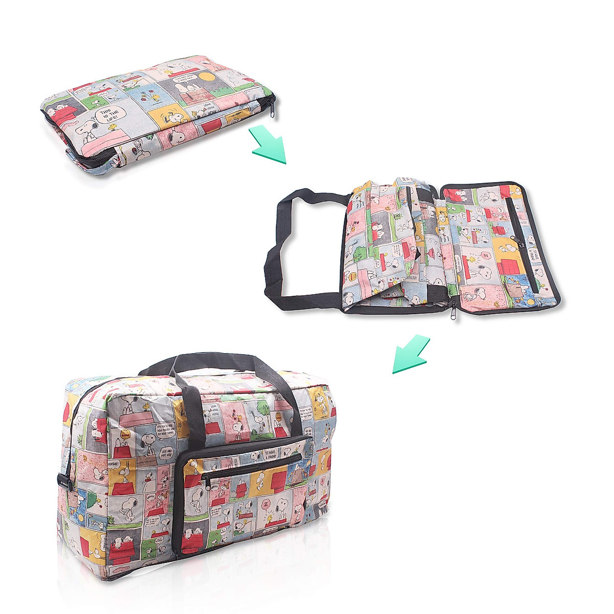 White Dog Foldable Easy-to-carry Travel Bag for airplanes with adjustable strap - Random Color
