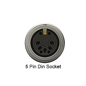 kenable MIDI 5 Pin DIN Plug to 5 Pin DIN Plug Cable 2m (~6 feet) Black
