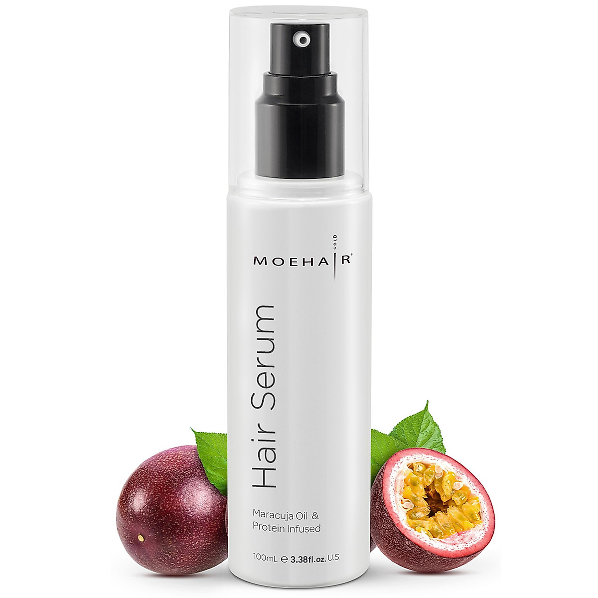 MOEHAIR Anti Frizz Hair Serum | Infused with Maracuja Oil and Protein | Hair Serum for Frizzy Hair | Paraben and Sulfate-Free Hair Smoothing Serum | For Strong and Silky Hair (3.38 Fl. Oz)