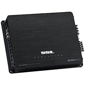 Sound Storm Labs EV4.1600 Evolution 1600 Watt 4 Channel 2 to 8 Ohm Stable Class A B Full Range Bridgeable Mosfet Car Amplifier with Remote Subwoofer Control