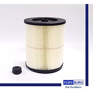 PUREBURG 17816 Replacement Red-Stripe Filter Compatible with Craftsman 5/6/8/12/16/32 Gallon Large Wet Dry Shop Vacs Replace Part# 9-17816/17816, 1-Pack