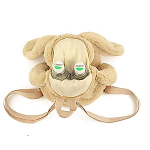 Kmiunty Cute Plush Animal,Rabbit Backpack with Adjustable Straps (Khaki)