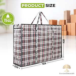 Laundry Bags with Handles 8Pcs Extra Large Zipper, Heavy Duty XXL Storage Bags, Travel Laundry Tote Bag, Clothes Storage Bag with Straps