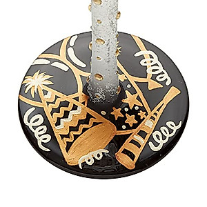 Enesco Designs by Lolita Celebrate Artisan Wine Glass, 15 Ounce, Multicolor