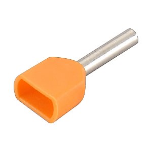 Baomain AWG 22/0.5mm² Wire Copper Crimp Connector Twin Insulated Ferrule Pin Cord End Terminal TE0508 Orange Pack of 200