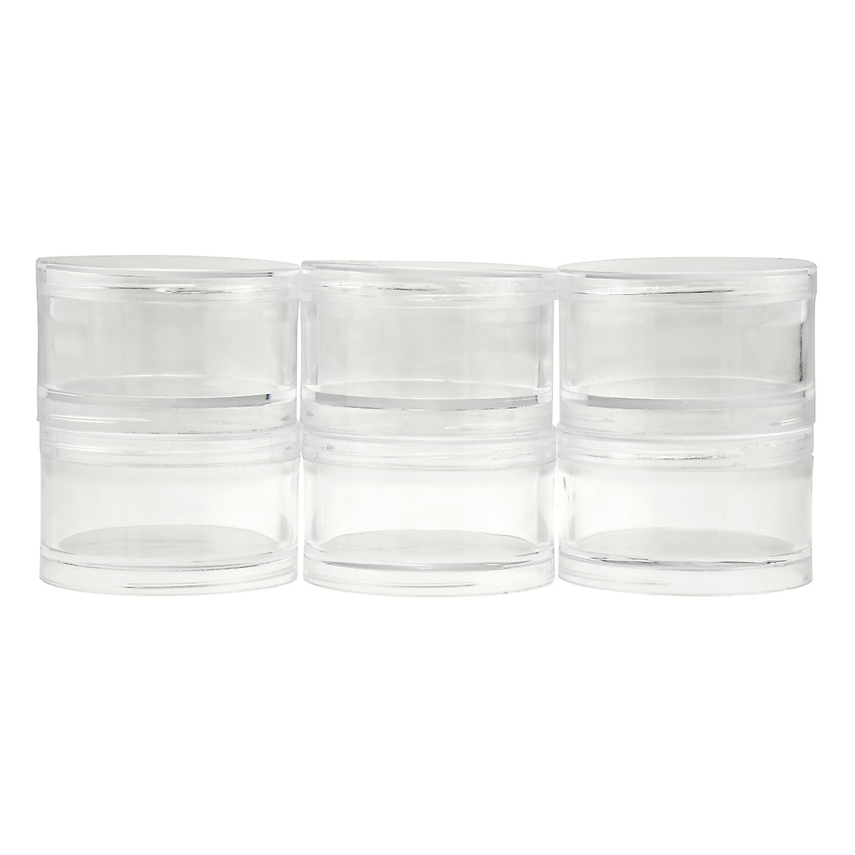 SE Plastic Storage Containers with Stackable Screw-On Lids, Clear (6 PC.) - 8744SBB