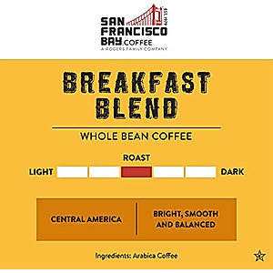 San Francisco Bay Whole Bean Coffee - Breakfast Blend (2lb Bag), Medium Roast