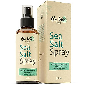 Vegan Sea Salt Spray - 32X More Volume with Hydrolyzed Rice Protein - 33% More Protection - Beach Waves, Texturising, Styling, Thickening - Natural Nutrients, Paraben Free