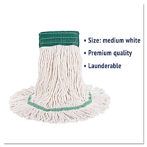 Boardwalk BWK502WHEA 5 in. Super Loop Cotton/Synthetic Fiber Wet Mop Head - Medium, White