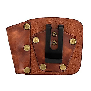 TOURBON Leather Clip on Tape Measure Holder Measuring Tape Holster with Pencil Pouch