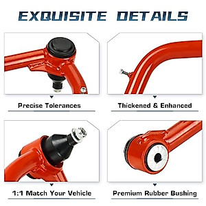 Front Upper Control Arms with Ball Joint for Chevy Silverado 1500, for GMC Sierra 1500 2019 2020 2021 2022, 2-4" Lift Suspension Kit Adjustable Control Arm, Replacement Factory Suspension Arms 2 PCS