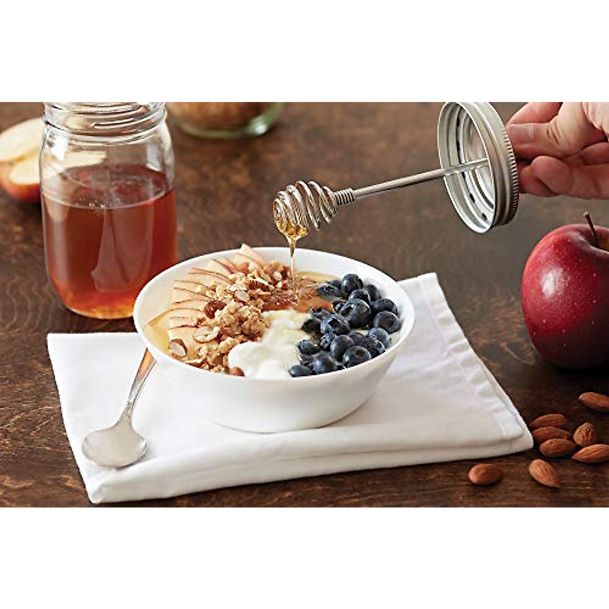 Jarware 82624 Wide Mouth Honey Dipper