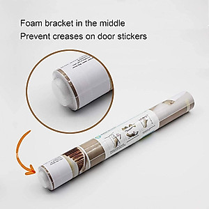 QHOXAI 3D Door Sticker Garden Bridge White Pigeon Photo Wallpaper Living Room Kids Bedroom Bathroom Home Decor Decal Art Poster Pvc Waterproof Self-Adhesive Murals Wall Art Stickers 33.4x80.7 inch