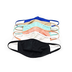 Reusable Fabric Face Masks (Pack of 10, Assorted Colors)