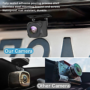 Car Backup Camera, 170 Degree Wide Angle Rear View Camera, HD Night Vision Reverse Camera, IP69K Waterproof License Plate Backup Camera for Vehicle, SUV, RV, Pickup Trucks, Van