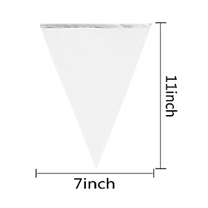 TSMD Solid White Pennant Banners Flags String DIY Blank Bunting Flags,Party Decorations for Grand Opening,Kids Birthday,Party Events Celebration