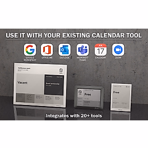 Joan 6 Black: Wireless E Ink Touch 6-Inch Display Meeting Scheduler - Smart Office Organizer, Calendar Sync