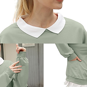 KIEKIECOO Cute Aesthetic Frog Sweatshirt for Teen Girls Kawaii Cartoon Graphic Hoodie Womens Preppy Cotton Pullover Sweaters(Green,Medium)