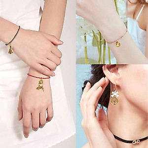 SANNIX 200Pcs Gold Charms Bulk Antique Gold Charms for Jewelry Making Charm Bracelet Necklace Earrings DIY Craft Making