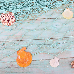 Decorative Fishing Net Light Blue 80x40 Inch,YuanDe 2 Pack Large Picture Fish Net,Wall Photo Hanging Fishnet for Nautical Mermaid Pirate Ocean Theme Hawaii Beach Under The Sea Party Decoration