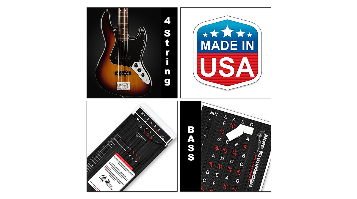 Learn Bass Guitar Notes with Fretboard Stickers