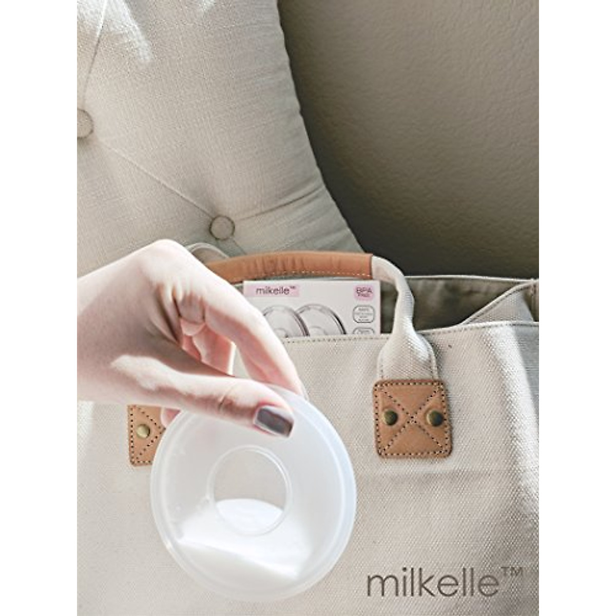 Milkelle Breast Shells, Milk Saver, Nursing Cups, Food Grade Silicone BPA-Free PP (Set of 2)