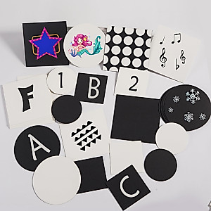 36 Pieces Round Blank Cards Cardstock Thick Cards Small Round Art Paint Board for Mandala Painting DIY Coasters Painting Writing and Decorations (Black, Diameter-6 and 4 in)