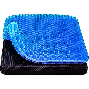 TONOS Gel Seat Cushion, Size M- Sciatica & Back Pain Relief Chair Cushion for Long Time Sitting, Soft & Breathable Seat Cushion for Office Chair, Car, Wheelchair. Make You Sit Comfortably Anywhere!